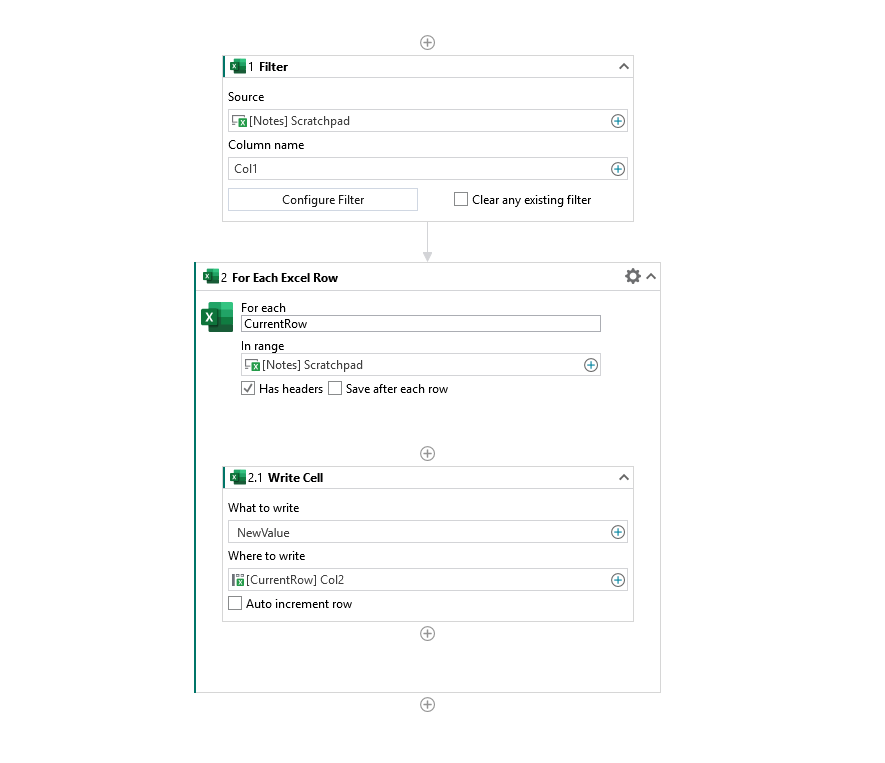 How Can I Write Text In Excel In A Filtered Range cell With UIPath 