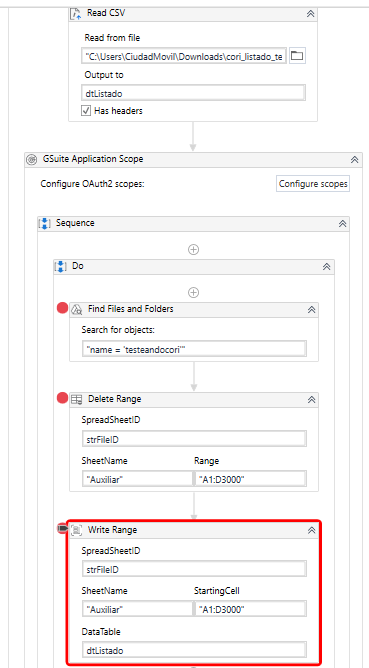 Gsuite Google Drive Write Range Into Google Sheet Studio UiPath Community Forum