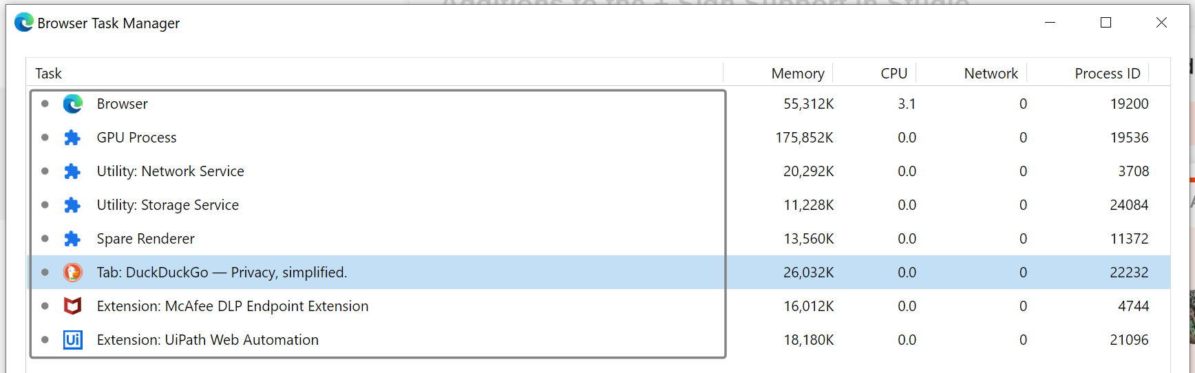 Get list of running web apps using browser task manager - Activities ...