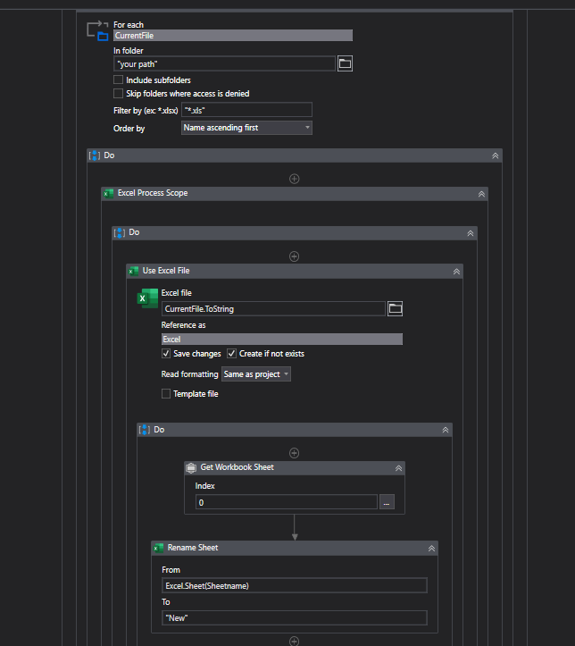 How To Rename Multiple Excel Sheets In A Folder Studio UiPath 