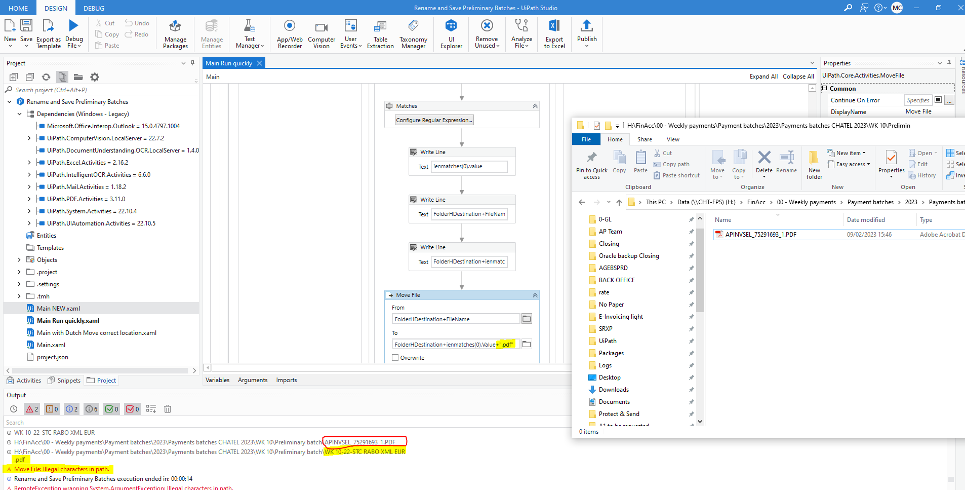 How can I rename a file using the .pdf extension? - Studio - UiPath ...