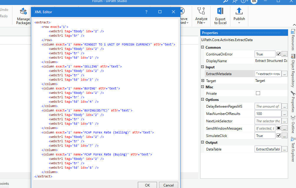 Unable To Extract Table Data UiPath Studio 2022 10 1 Studio
