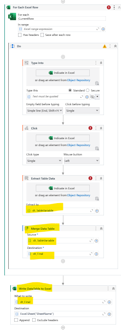 (How to input data without overlapping?) // Extract Table Data + For ... (How to input data without overlapping?) // Extract Table Data + For ...