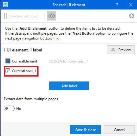 Get selector of CurrentLabel in "For each UI element" - Activities - UiPath Community Forum