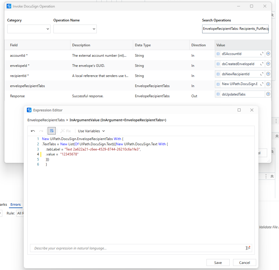 Docusign - Invoke Update Recipient Tabs - Activities - UiPath Community ...