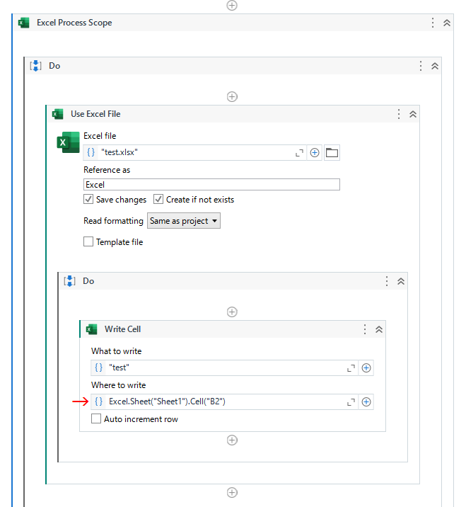 Excel Writecell Does Not Accept A String Cell Reference StudioX