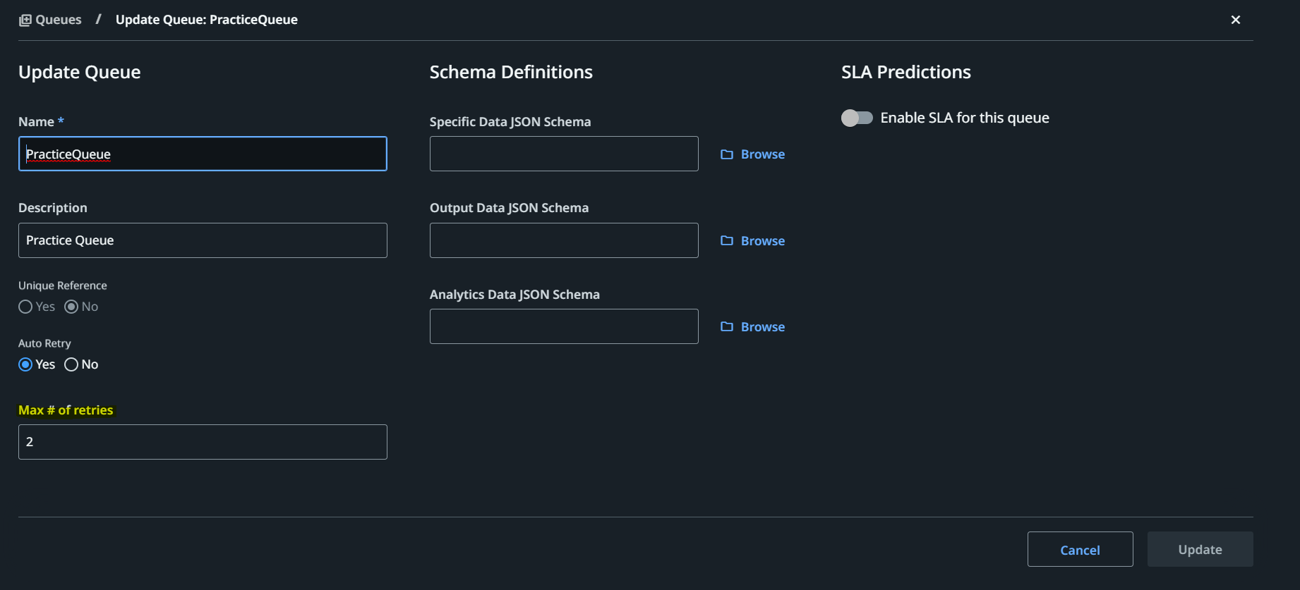 You can always modify the maximum number of retries for a Queue in ... You can always modify the maximum number of retries for a Queue in ...