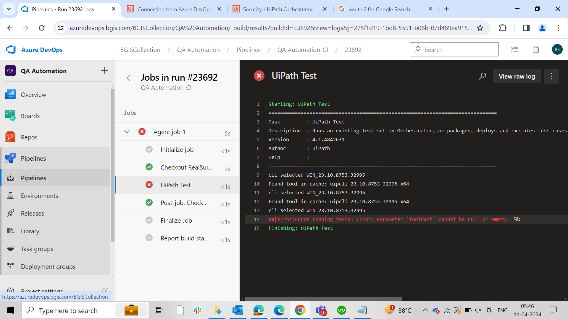 Integrate On Premise Orchestrator With Azure Devops Pipeline Orchestrator Uipath Community Forum
