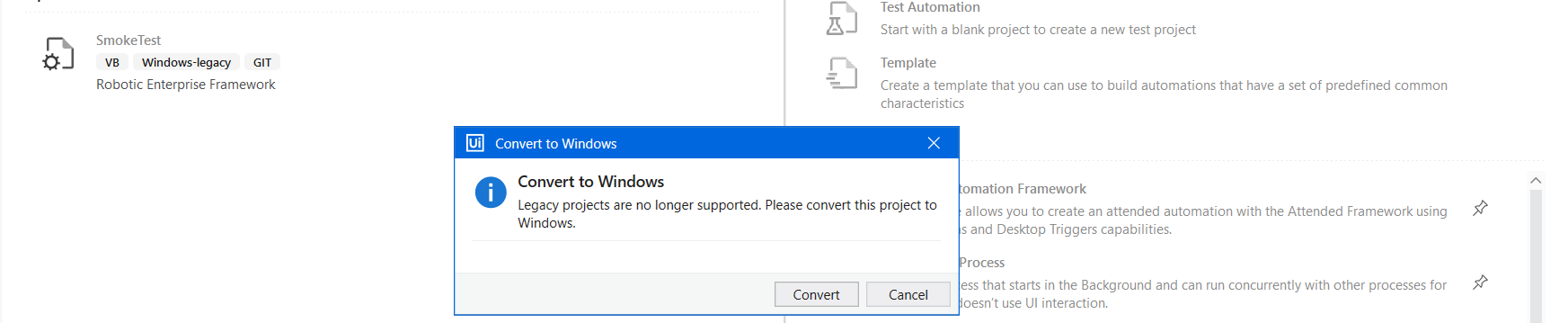 Legacy project support - Studio - UiPath Community Forum