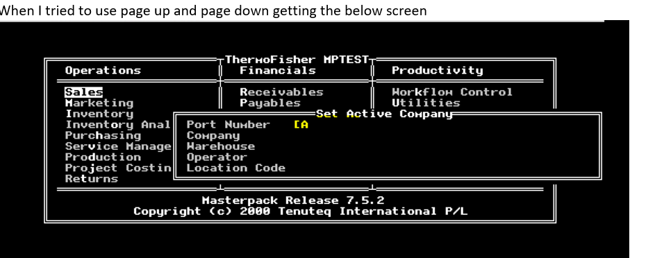 Keystrokes(F8,Enter,page up and pagedown) are not supporting using ...
