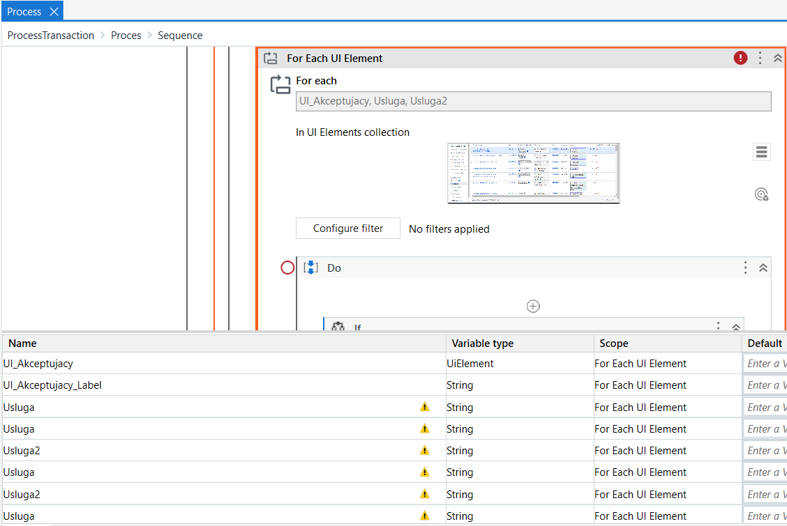 For Each Ui Element Duplicating Variables And Not Passing Values Activities Uipath