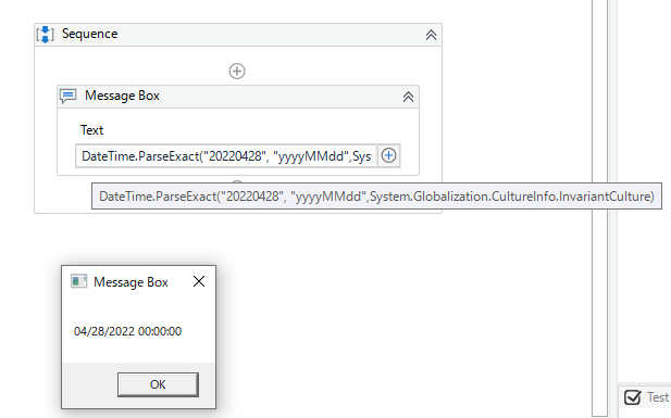 String YyyyMMdd To Date And Back To String ex 20170928 Activities 