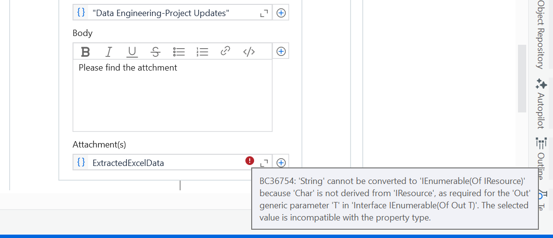 Getting error while sending an email - Studio - UiPath Community Forum