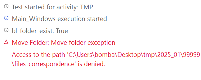 Recently 'Move Folder' issues an error: Access to the path is denied ...
