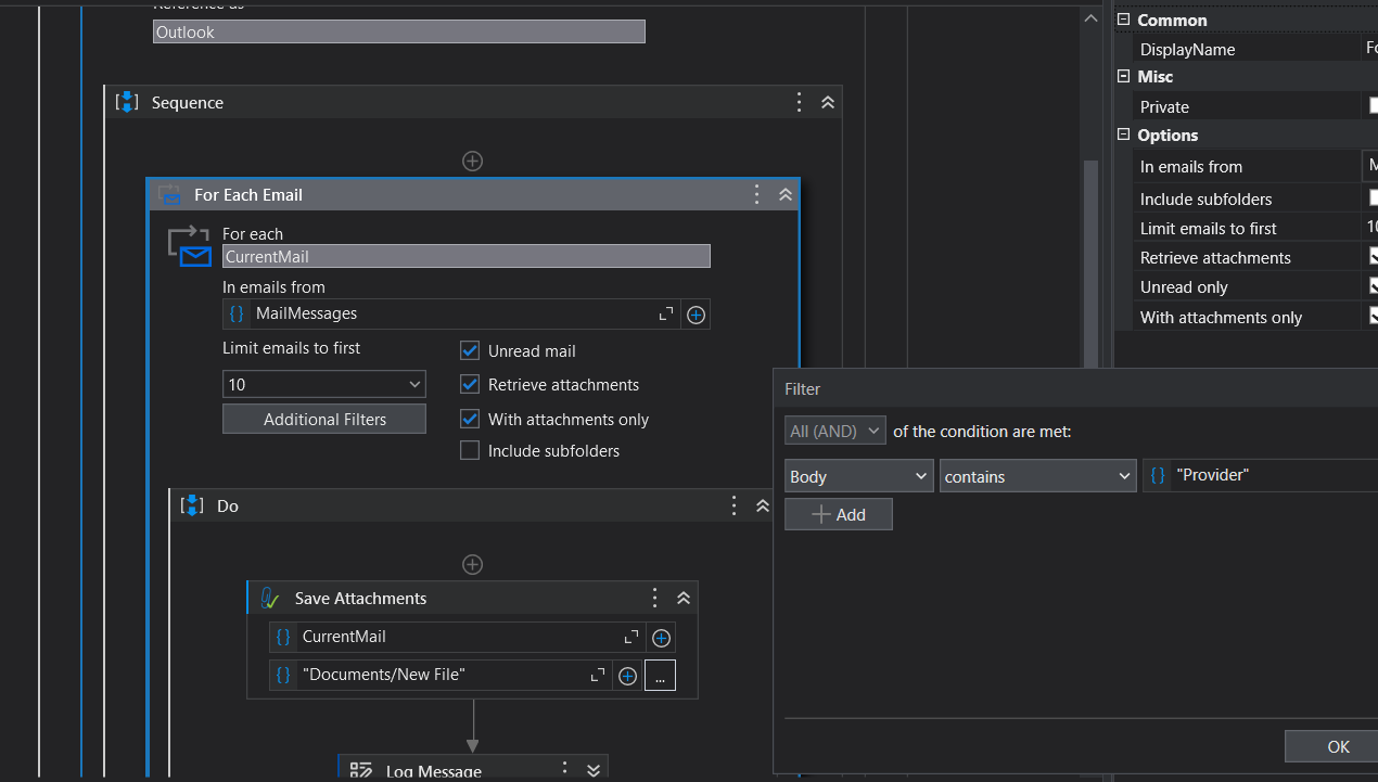Outlook attachment not saving - Activities - UiPath Community Forum