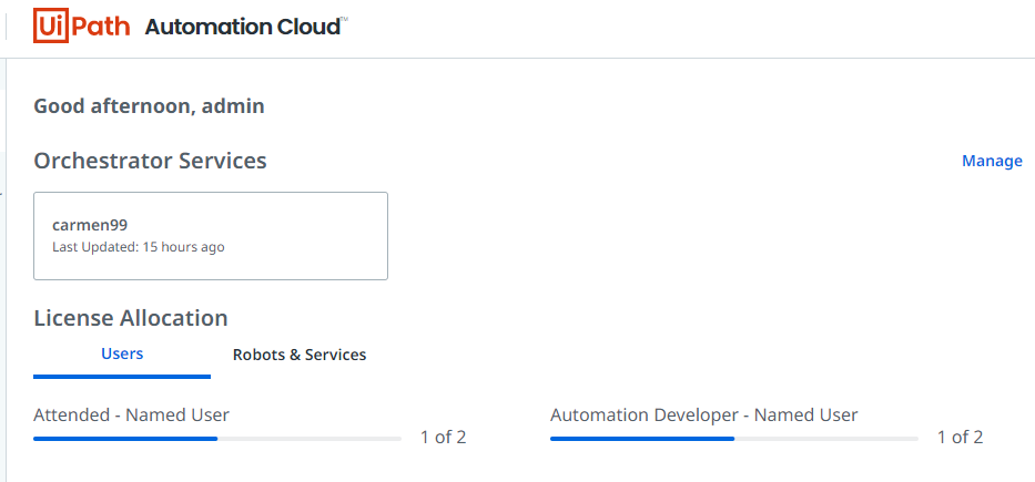 Connected to Orchestrator but unable to retrieve a license ... Connected to Orchestrator but unable to retrieve a license ...
