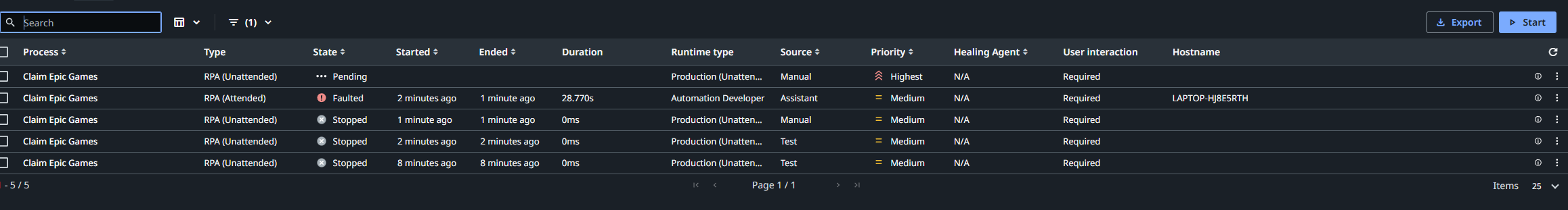 Job always pending when using trigger or manual run from orchestrator ...