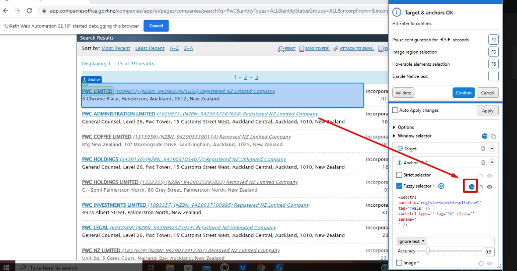 How do I automate clicking the first available/generic link available ...