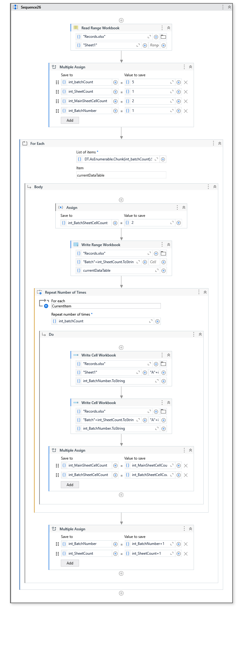 Data table - split data into batches/set based on grouping some records together - Something ...