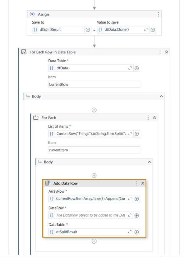 Split data row - Activities - UiPath Community Forum