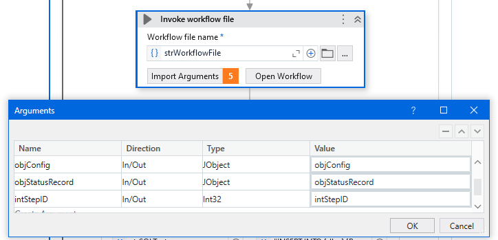 How to input arguments when invoking a dynamically defined workflow file name - Studio - UiPath ...