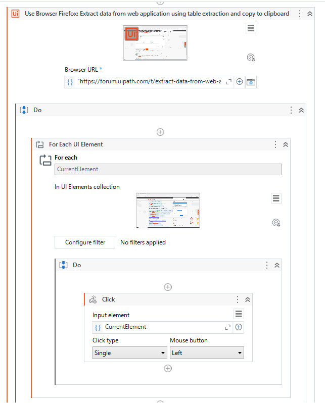 Extract Data From Web Application Using Table Extraction And Copy To Clipboard Activities