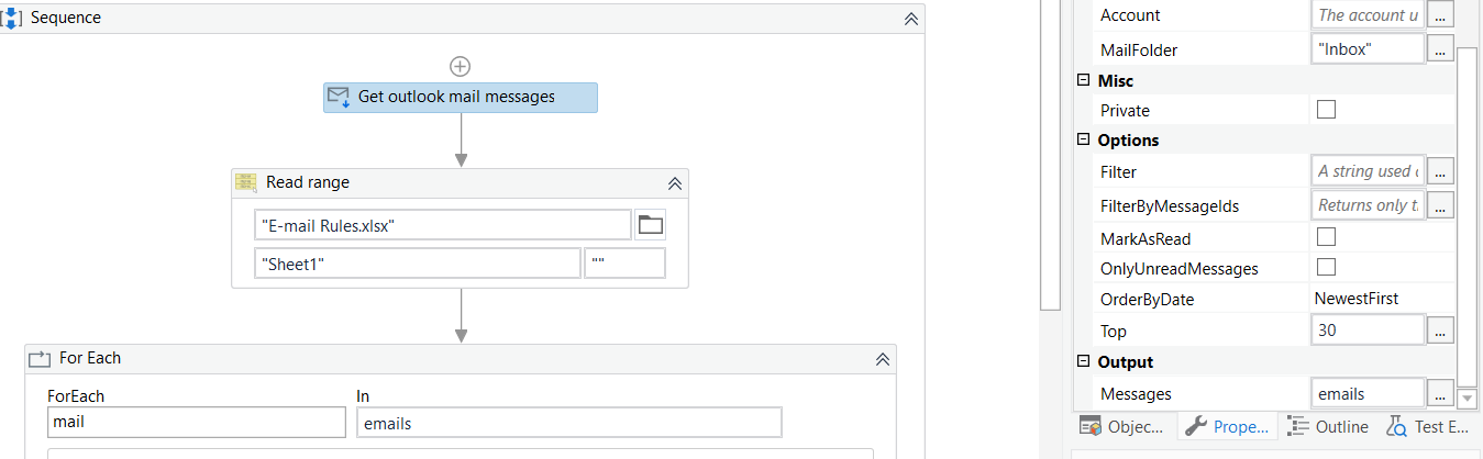 Get Outlook mail messages - Object reference error - Help - UiPath ...