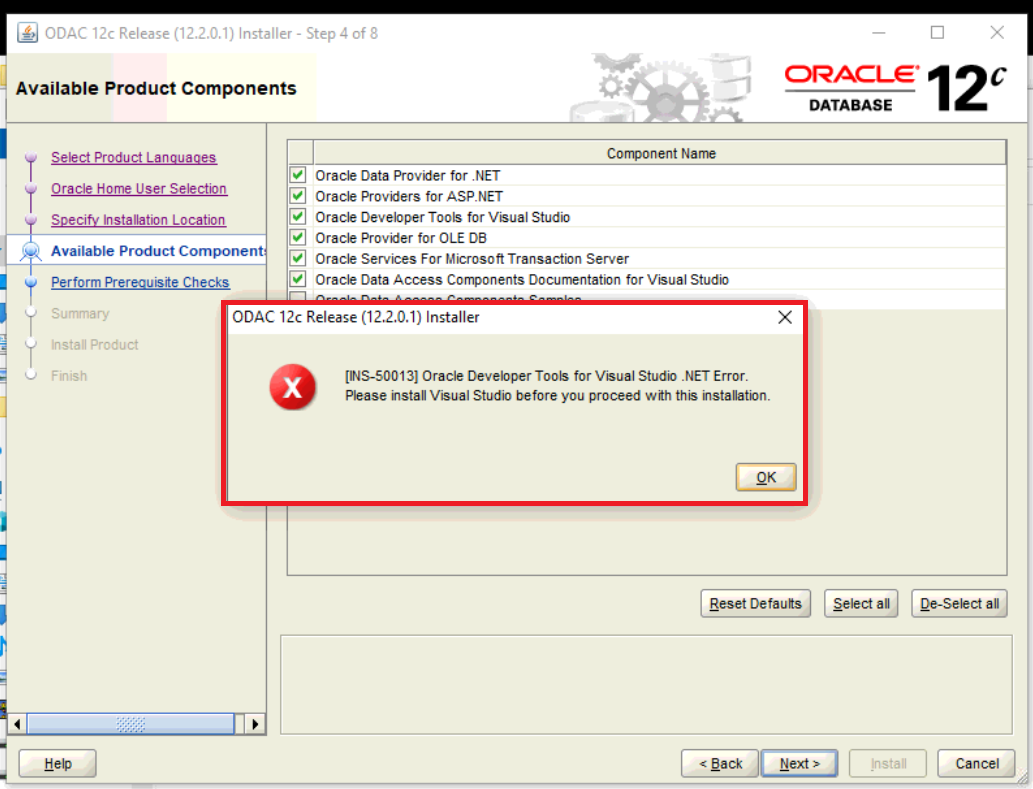 Oracle Db Connection Keep Saying System data oracleclient Requires 