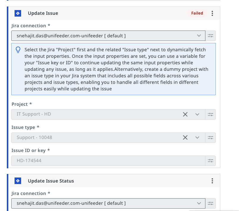 JIRA Update Issue, no update options - Studio Web - UiPath Community Forum