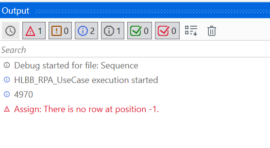 Assign: There is no row at position -1 error - Studio - UiPath Community Forum