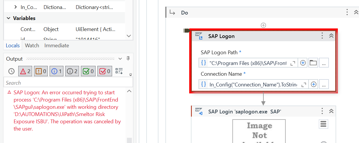 Error In Sap Logon Automation Ops Uipath Community Forum