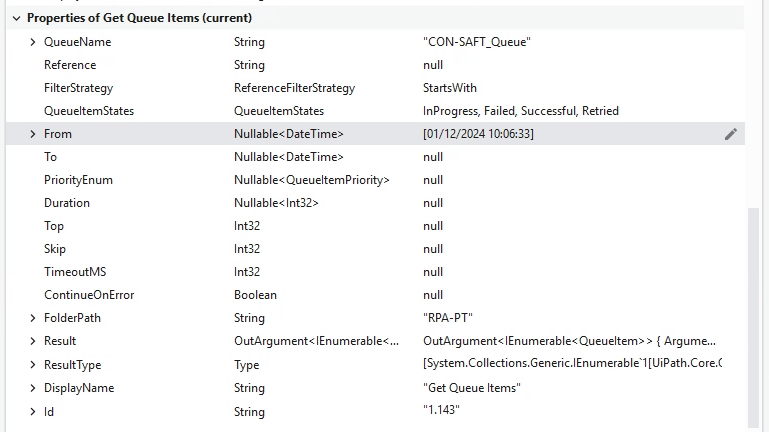 Get queue items returns error Get queue items returns error