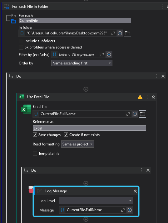 How to use Multiple Excel under "Use Excel" so that "Template file" can be changing as the per ...