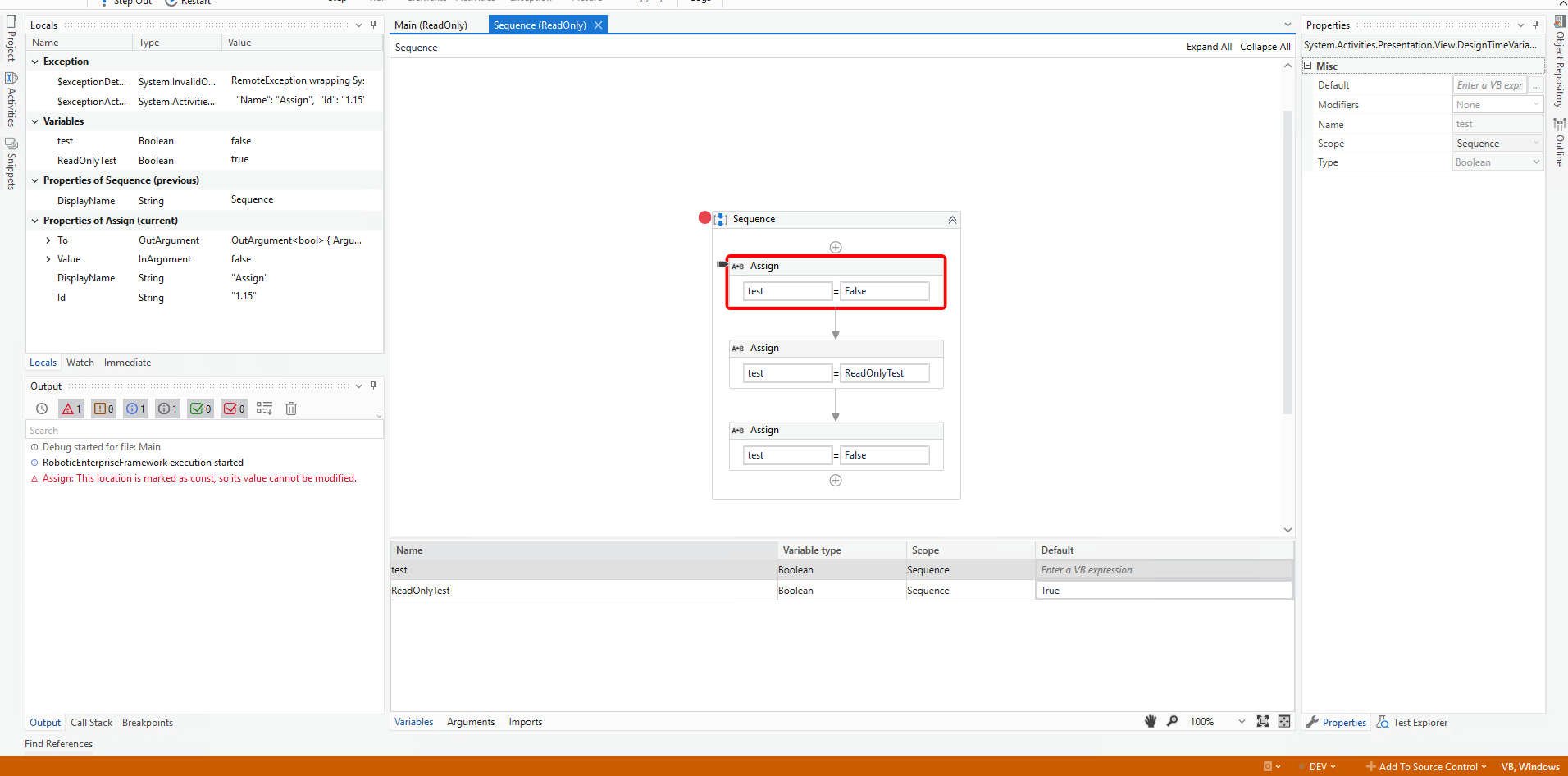 Using Readonly Variable To Set Initial Variable Value Activities Uipath Community Forum