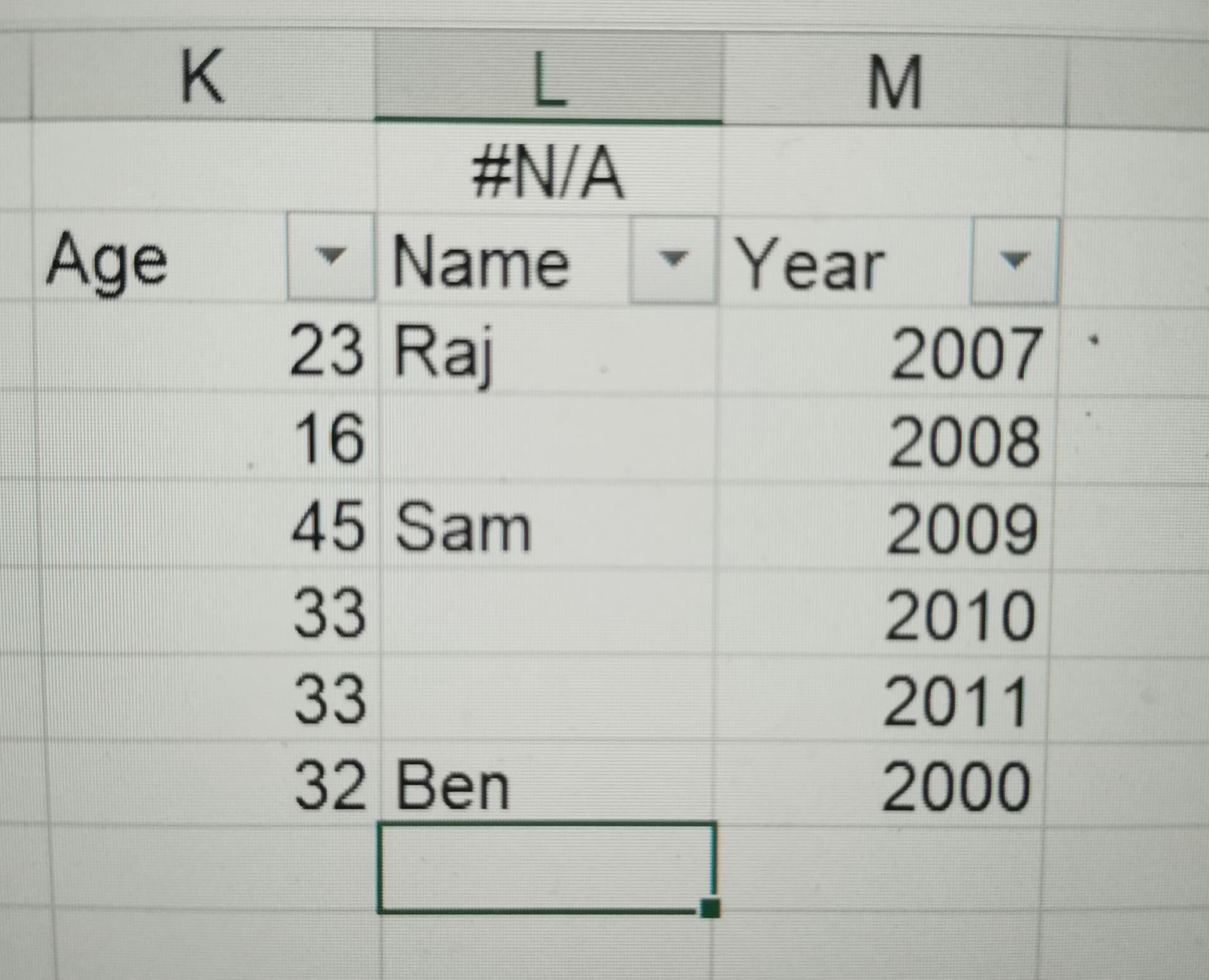 I want to put filter for empty cells in this excel and copy the L1 cell value and paste it in ...