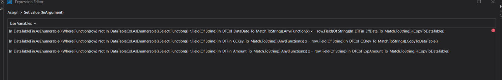 3 Columns In 2 Datatables Compare Then Store In New Datatable Activities Uipath Community Forum