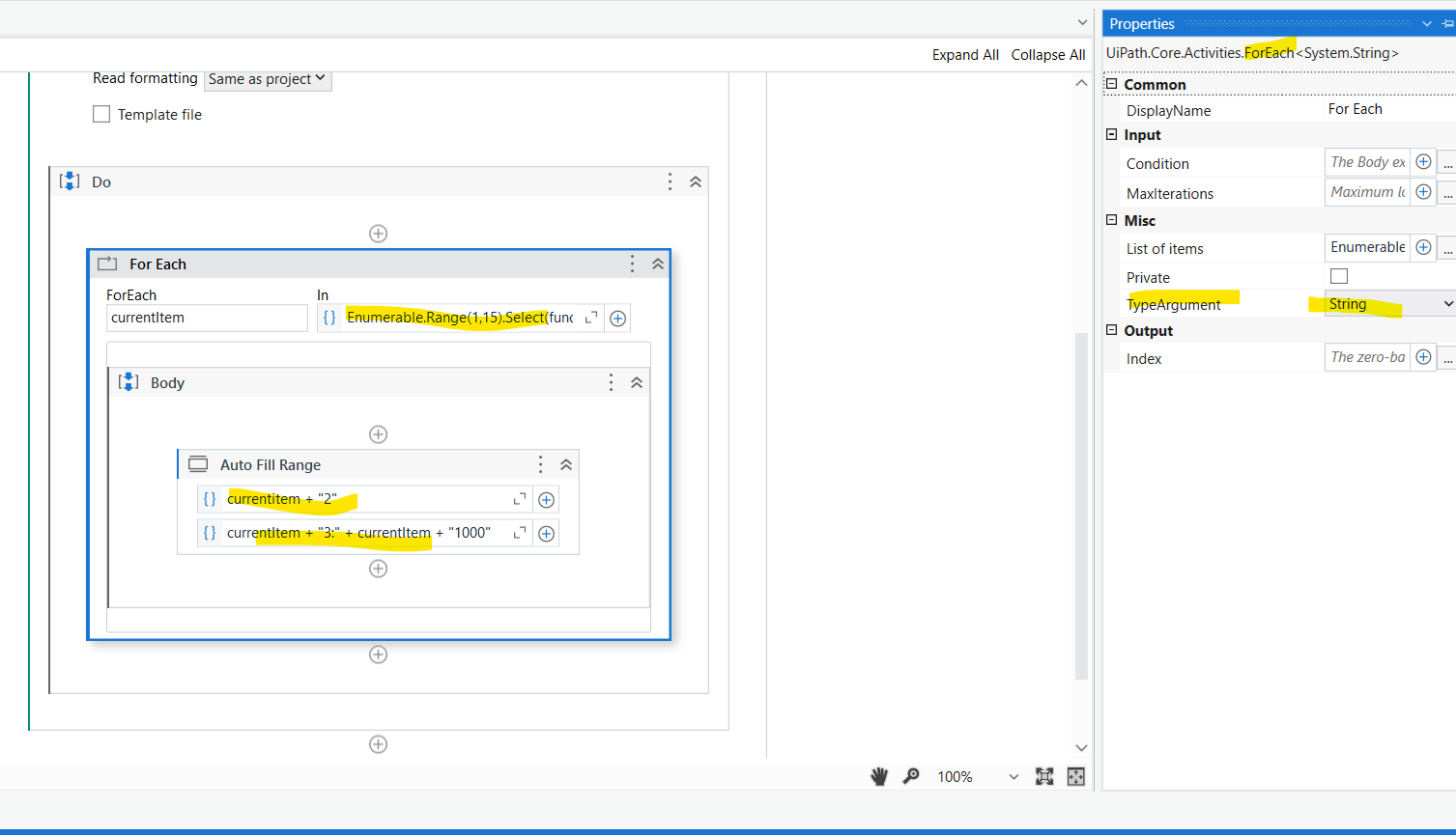 Copying Formula From Excel Cell A2 O2 And Pasting Till End Of The Sheet Studio UiPath 
