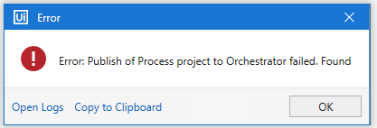 Cannot publish from Studio to Orchestrator - Orchestrator - UiPath Community Forum
