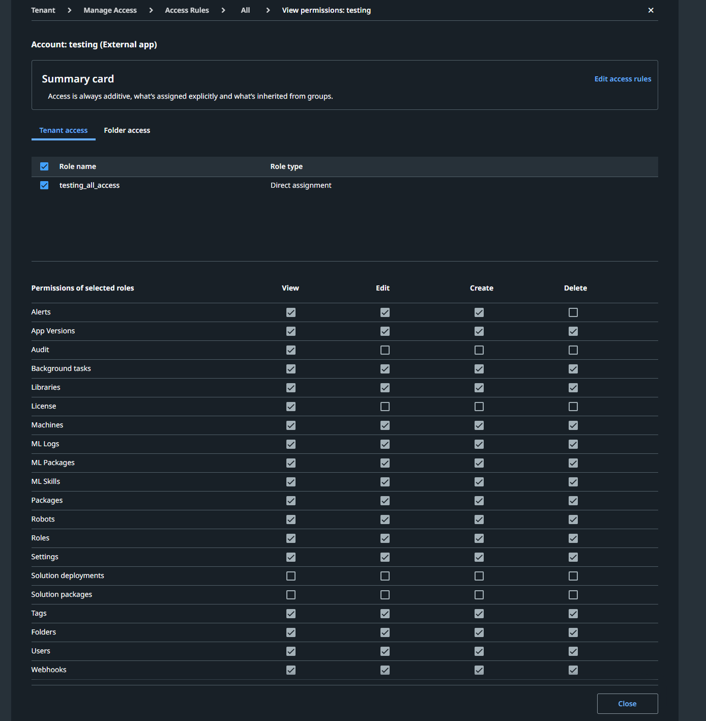 Narrowing down external app credentials to a tenant - Orchestrator ...