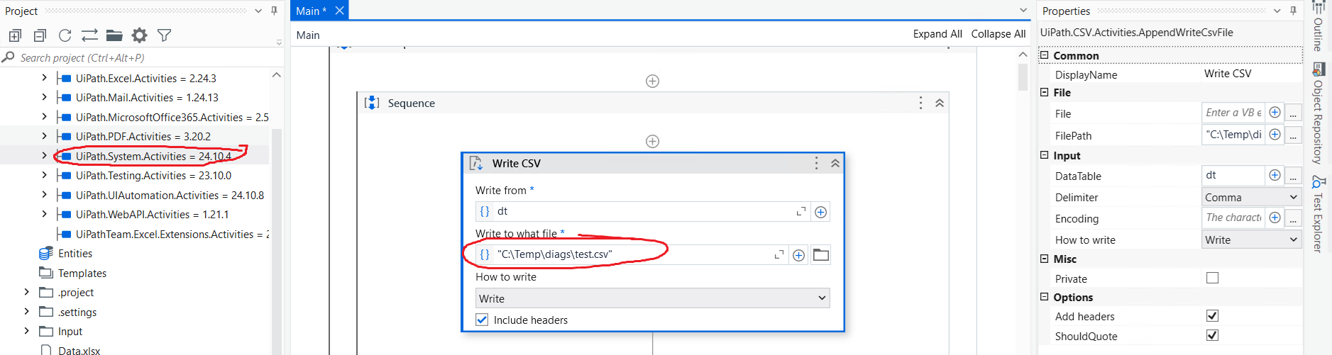 Force absolute path in write CSV - Activities - UiPath Community Forum