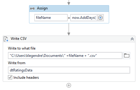 Dynamically saving a CSV file as yesterday's date - Activities - UiPath ...