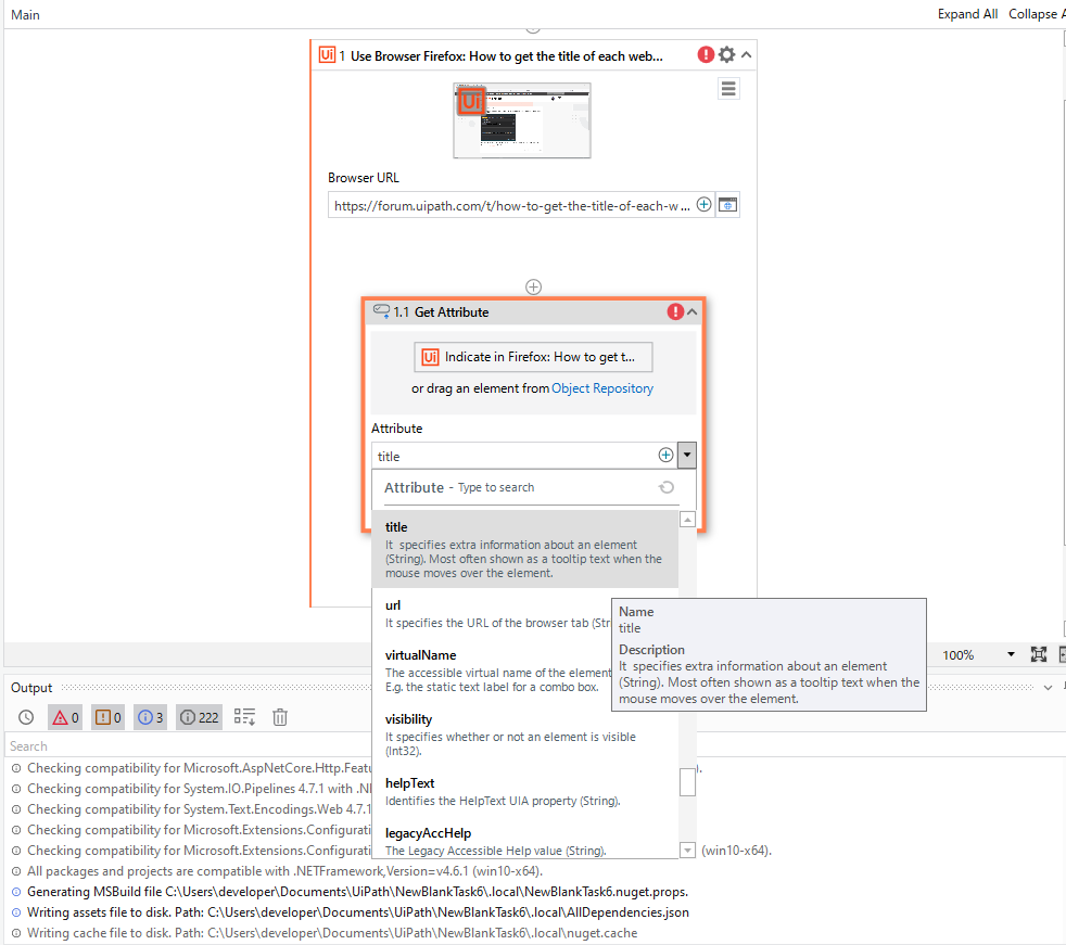 How To Get The Title Of Each Web Page Via The Selector Then Write Text 