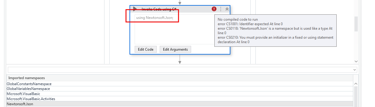 Invoke code using namespace issue - Studio - UiPath Community Forum