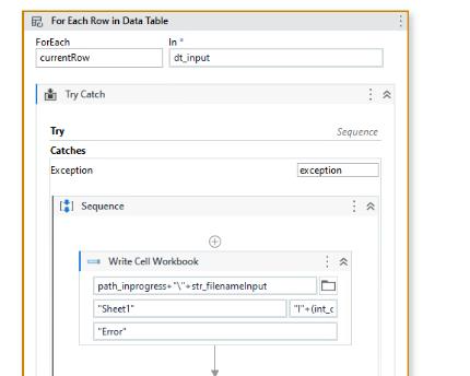 Try catch in for each row table not go to next row - Activities - UiPath Community Forum