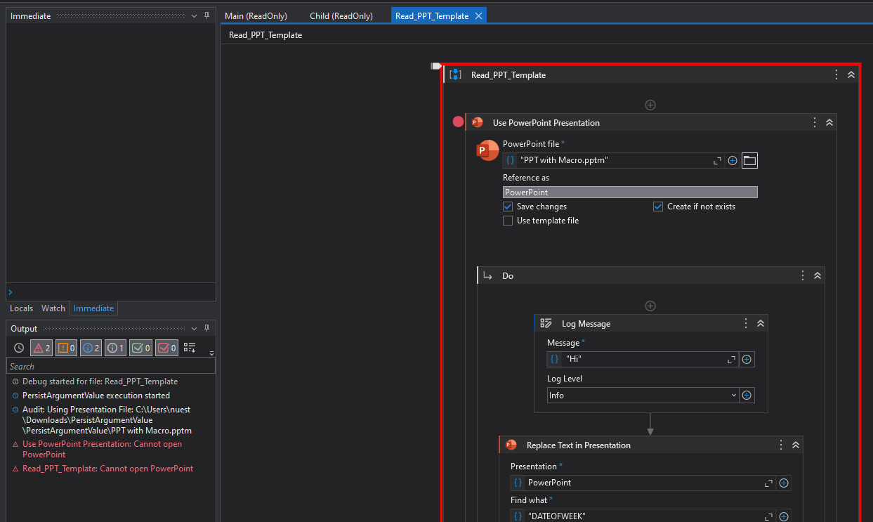 Cannot open PowerPoint - Studio - UiPath Community Forum Cannot open PowerPoint - Studio - UiPath Community Forum