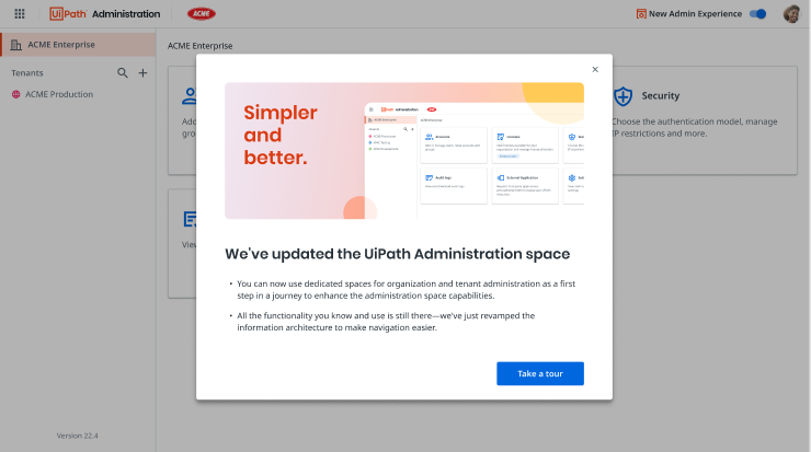 Introducing new-look administration spaces in Automation Cloud ...
