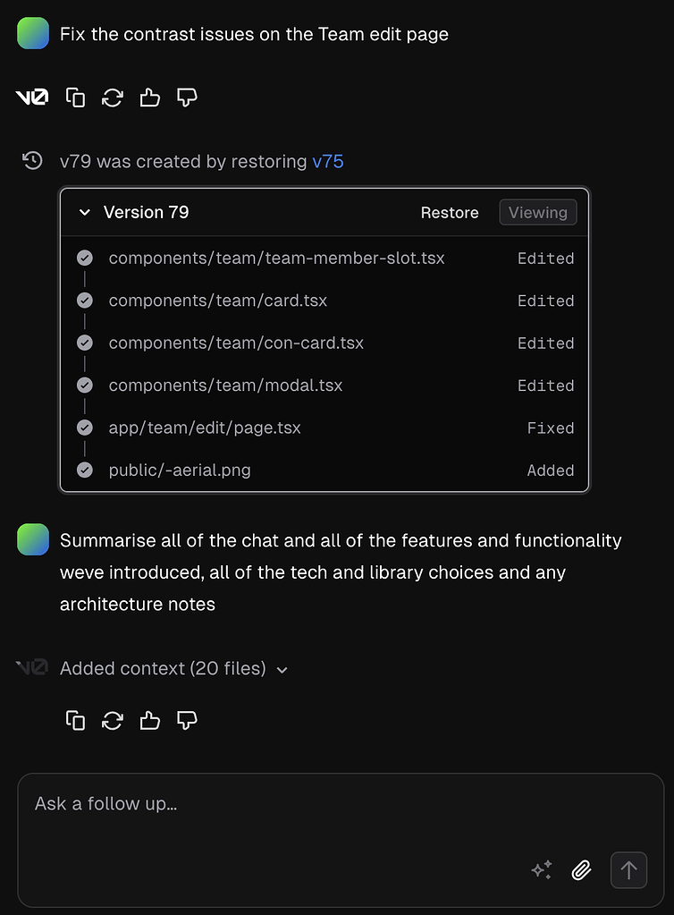 Completely broken chat, can't get a response - v0 - Vercel Community