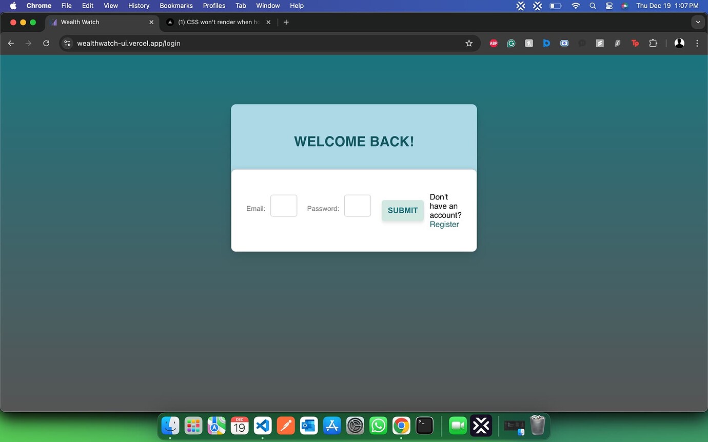 Css Wont Render When Hosted Works Well Locally Help Vercel Community