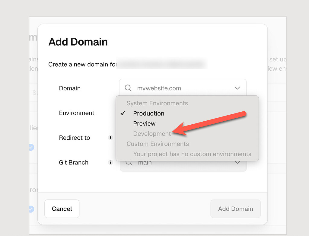 Add Domain for Development - Discussions - Vercel Community