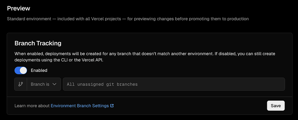 Allow a more granular selection of deployed branches to an environment - Feedback - Vercel Community